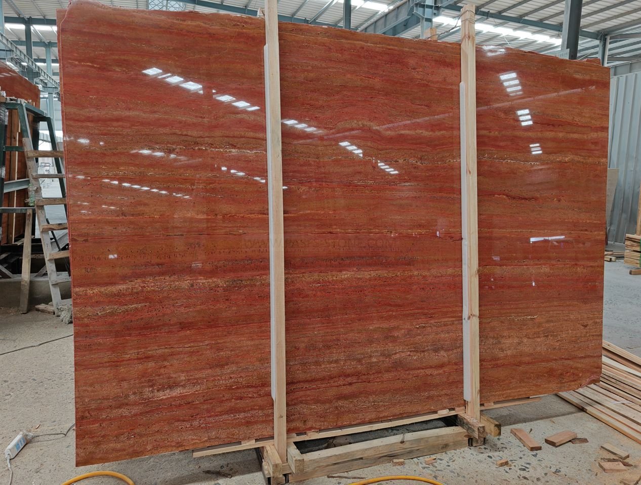 Red Travertine Stone - Pan-Asian SFS Stone